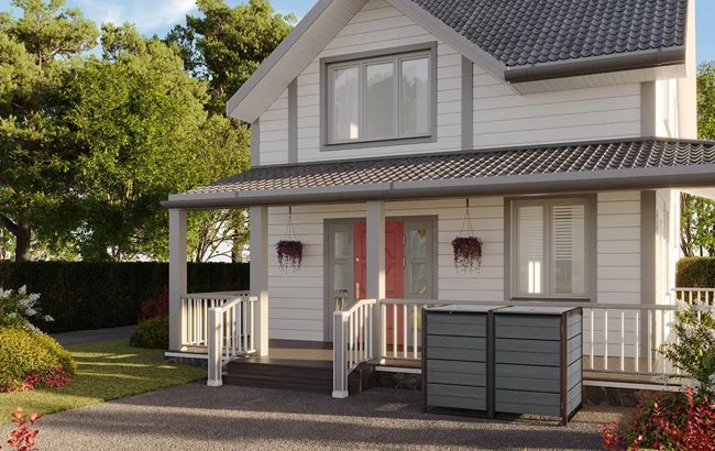 Hide Away 2 x 96 Gal. Trash Can Storage Shed - Keter US